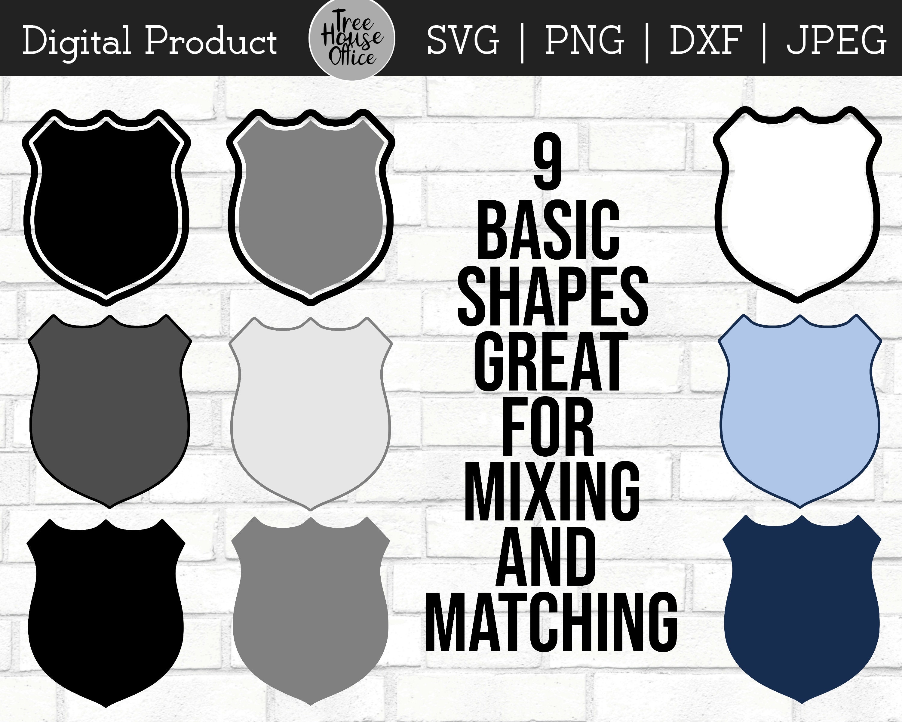 Police Badge SVG Bundle DXF Png, Law Enforcement Symbol, Cop Grunge ...