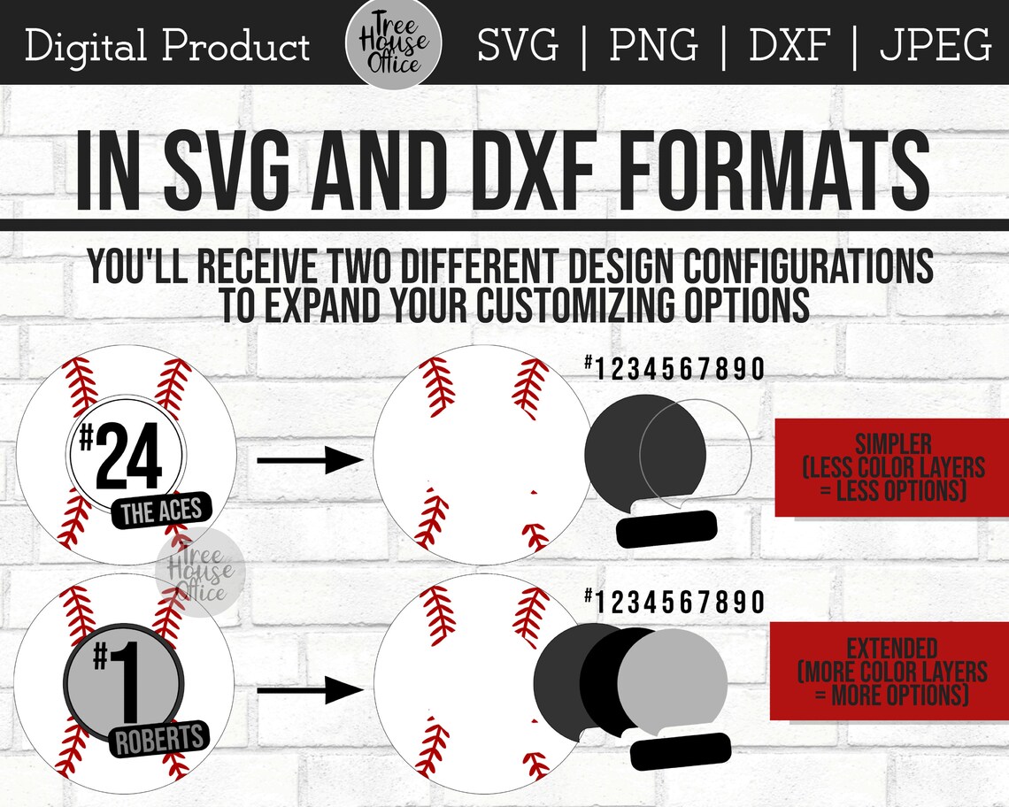 Custom Baseball Player Number SVG Customized Baseball File | Etsy