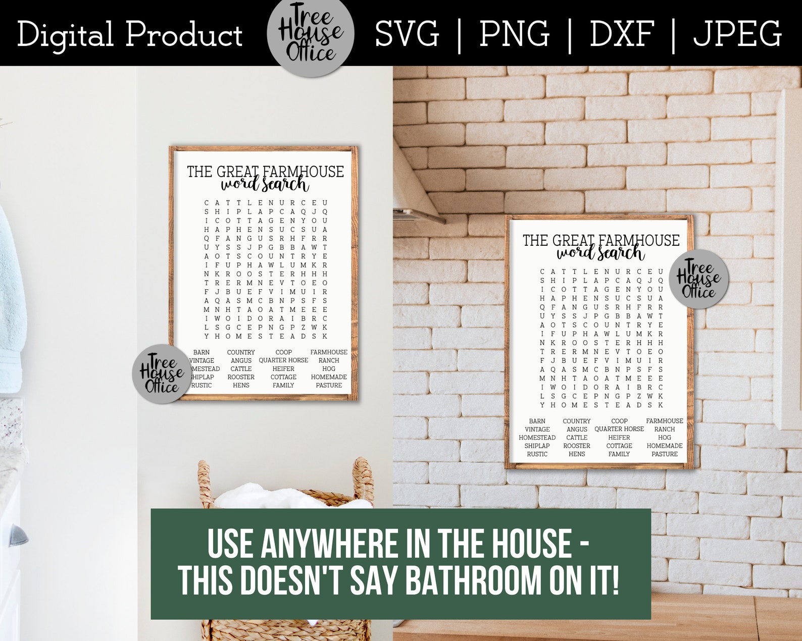 Farmhouse Word Search SVG Farmhouse Word Search Printable | Etsy