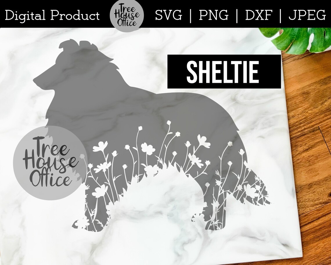 Sheltie SVG DXF PNG Jpeg Shetland Sheep Dog Mandala | Etsy
