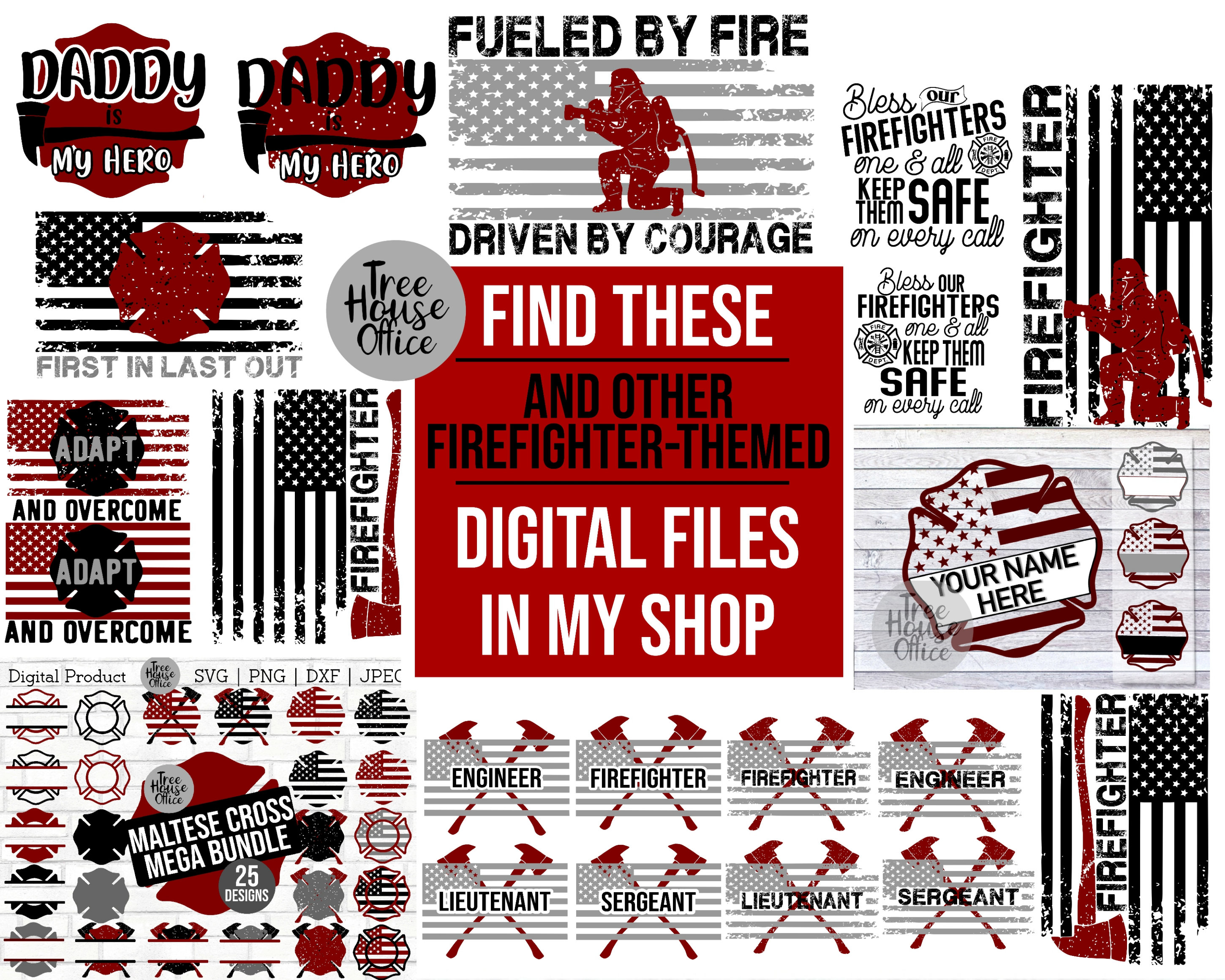 Maltese Cross Bundle SVG DXF Png Jpeg Fire Department Svg | Etsy