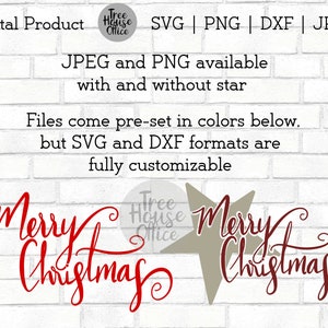 Merry Christmas SVG DXF PNG Jpeg, Rustic Christmas, Holiday Quote ...