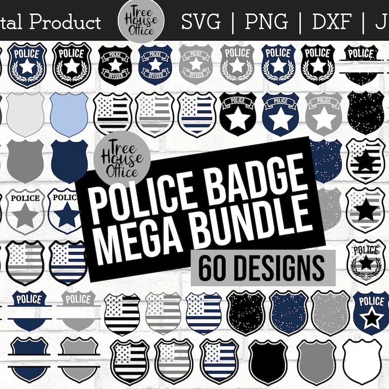 Police Badge Svg - Etsy