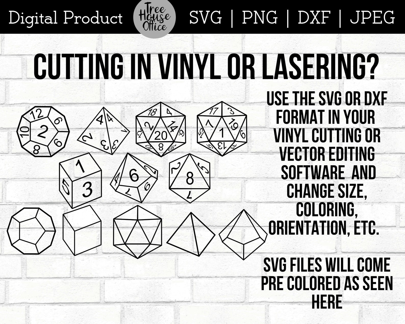 Dnd Dice Bundle SVG, Polyhedral Dice Svg, Dungeons and Dragons Svg, D20 ...