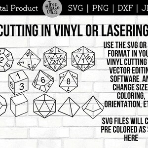 Dnd Dice Bundle SVG, Polyhedral Dice Svg, Dungeons and Dragons Svg, D20 ...