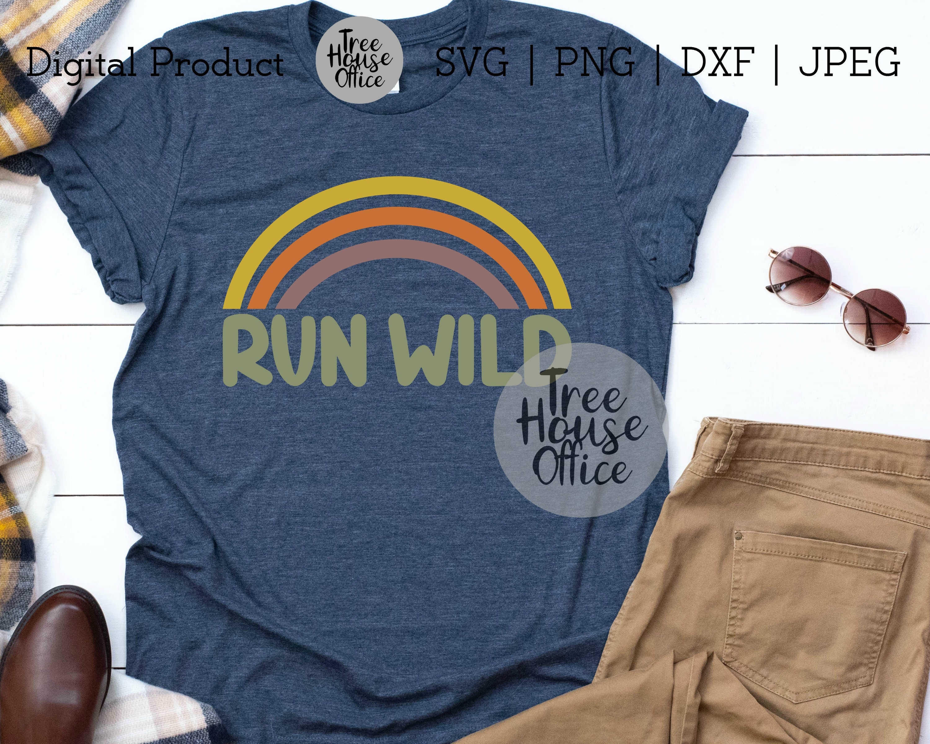 Run Wild SVG DXF PNG Jpeg My Child Nursery Rainbow Svg | Etsy