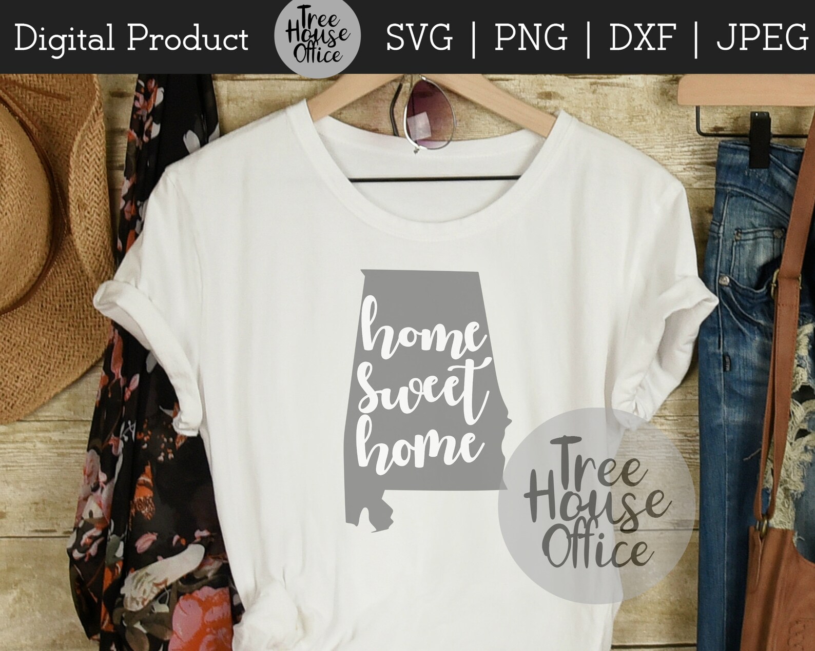 Home Sweet Home Alabama SVG PNG Jpeg Alabama State Decor | Etsy