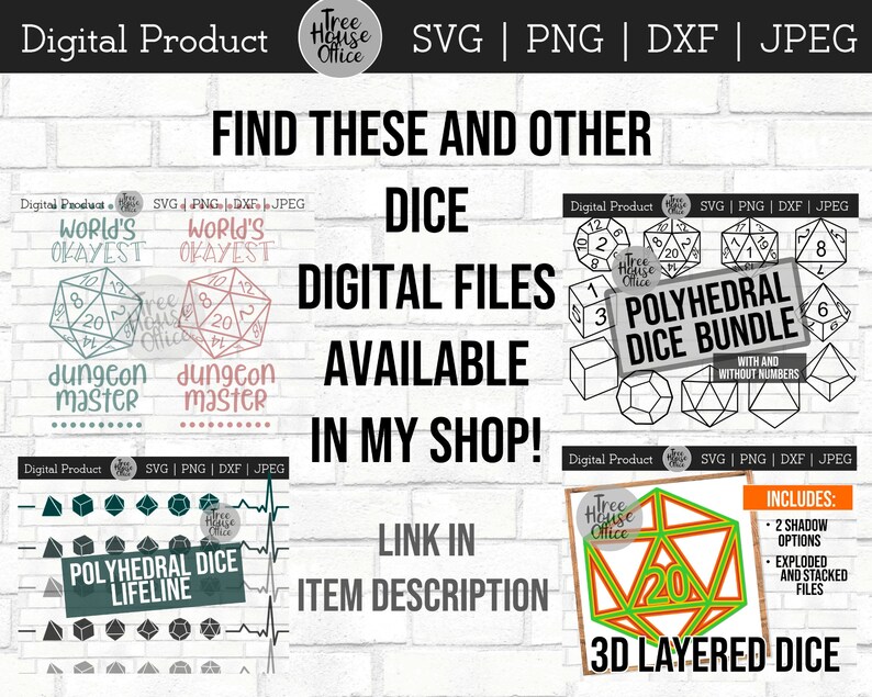 Dice Quote SVG Bundle Polyhedral Dice Svg Dungeons and - Etsy