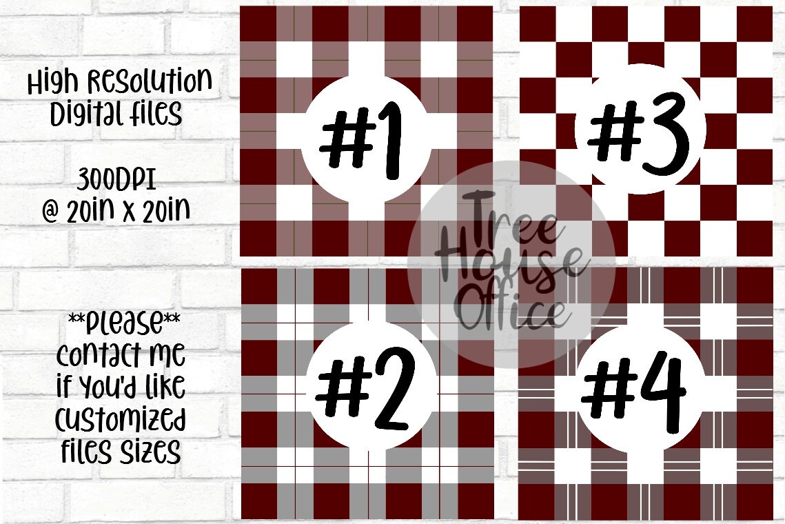 Buffalo Plaid Bundle SVG Red and Black Plaid Cut Files | Etsy