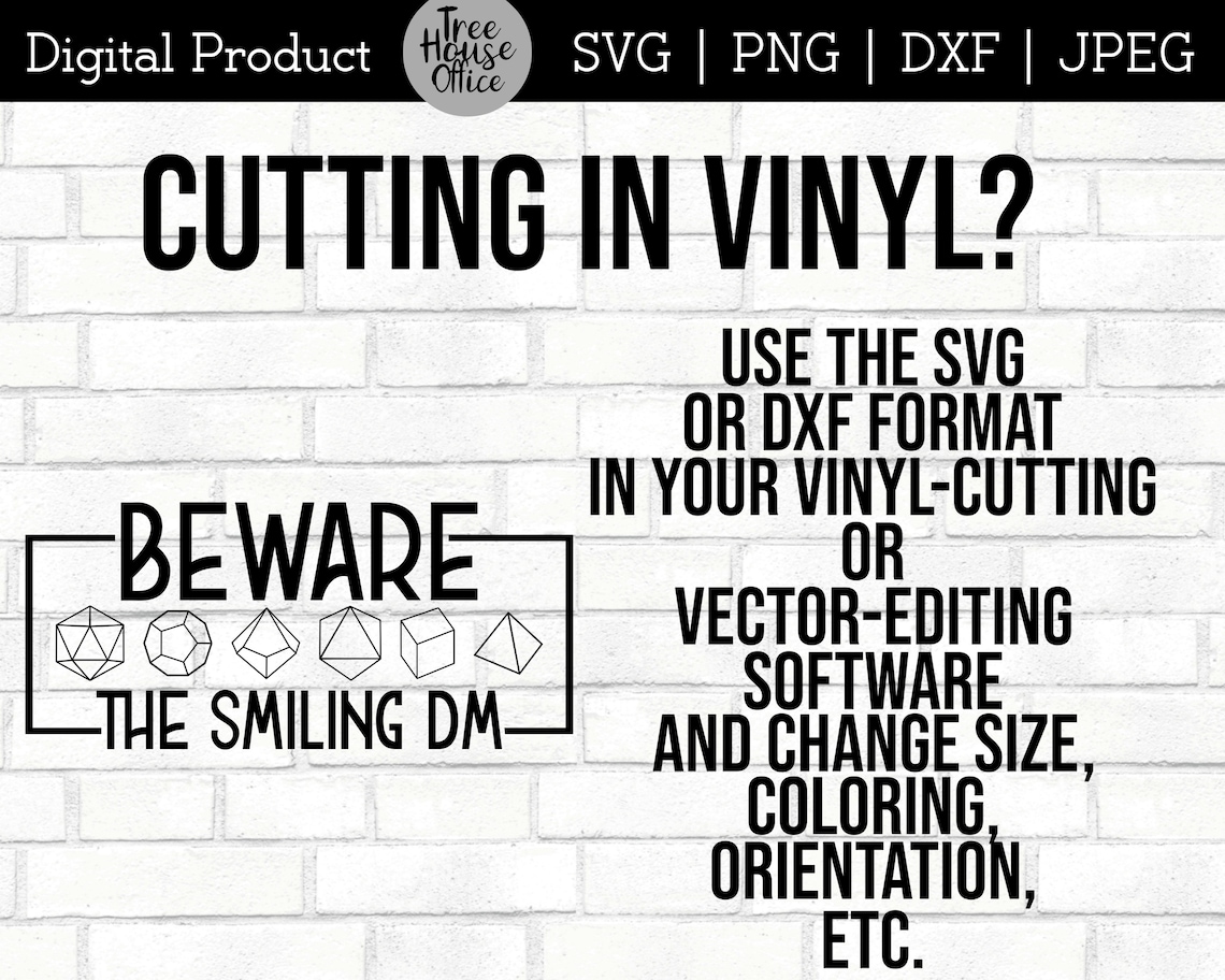 Funny Dnd Quote SVG, Beware the Smiling DM Svg, Dungeons and Dragons DM ...