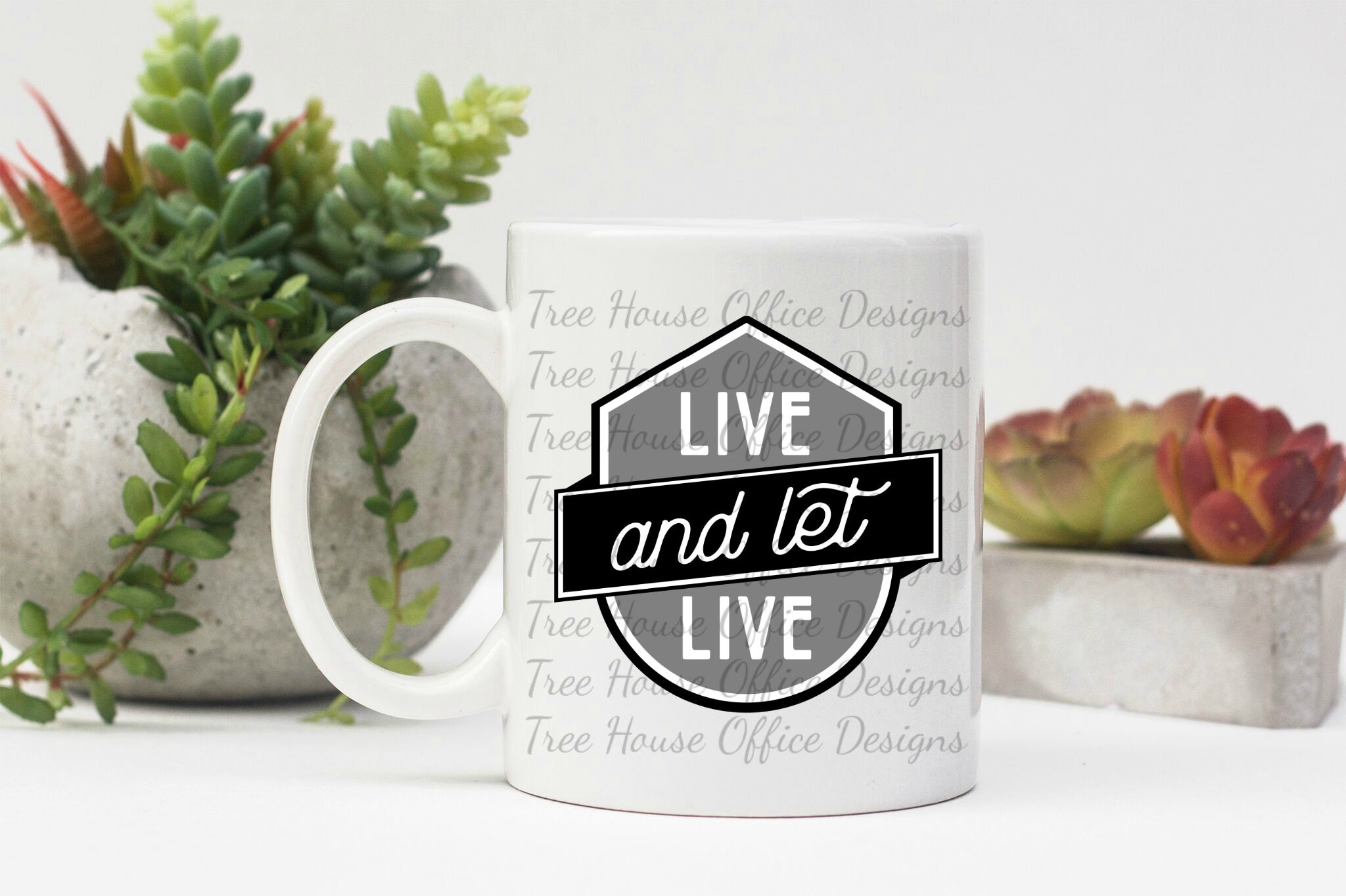 PRINTABLE Live and Let Live Sign PNG/JPEG | Inspirational Wall Art ...