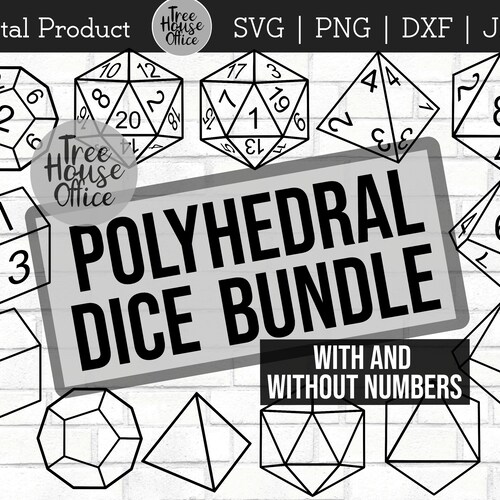 Dnd Dice Bundle SVG Polyhedral Dice Svg Dungeons and Dragons - Etsy