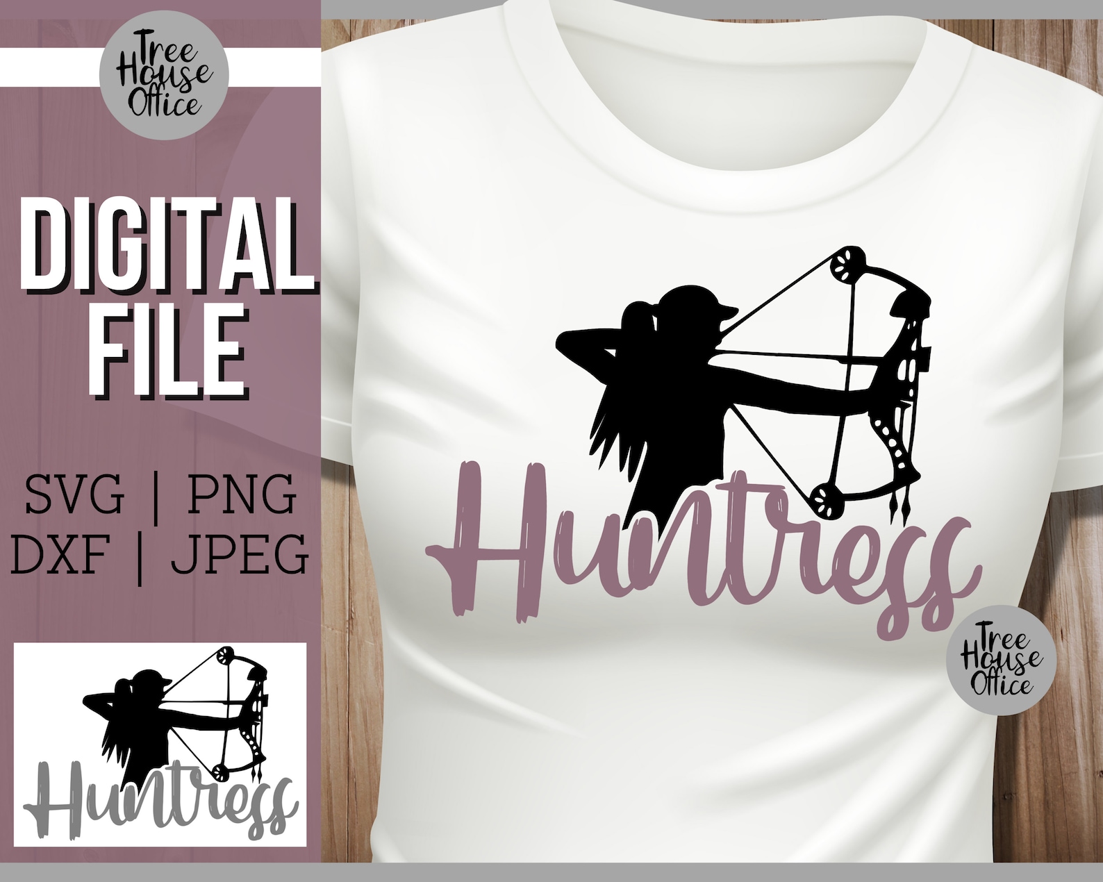 Huntress SVG Girl Bow Hunter Cut File Woman Archery SVG - Etsy