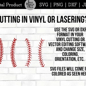 Baseball Stitches SVG, Baseball Seams Cut File, Baseball Laces SVG for ...