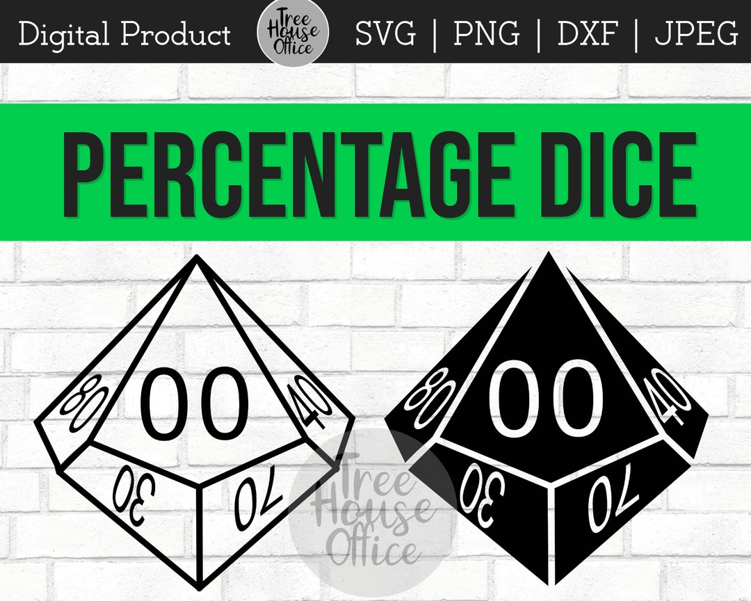 Dnd Dice Percentage Dice SVG, Dxf/png/jpeg, Dungeons and Dragons Svg ...