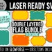 Layered Flag Shapes Banner Glowforge Laser SVG, Garland Banners Cut ...