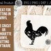 Floral Rooster SVG DXF PNG Jpeg, Rooster With Flowers Svg, Rooster ...