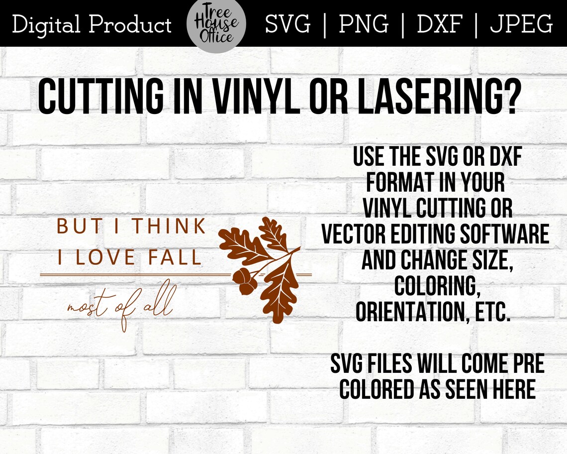 But I Think I Love Fall Most of All Fall Quote SVG Wall Art - Etsy