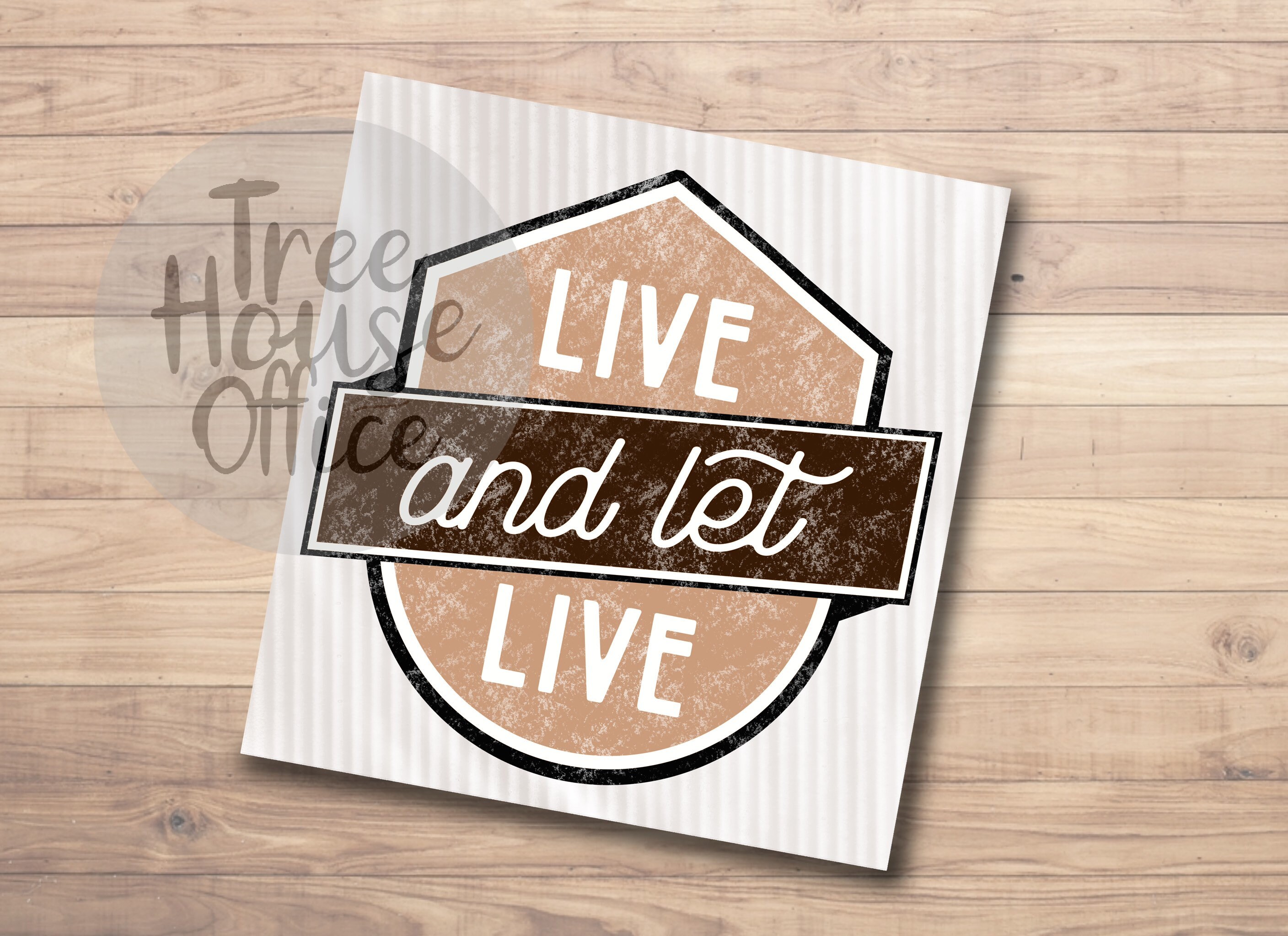 PRINTABLE Live and Let Live Sign PNG/JPEG Inspirational | Etsy
