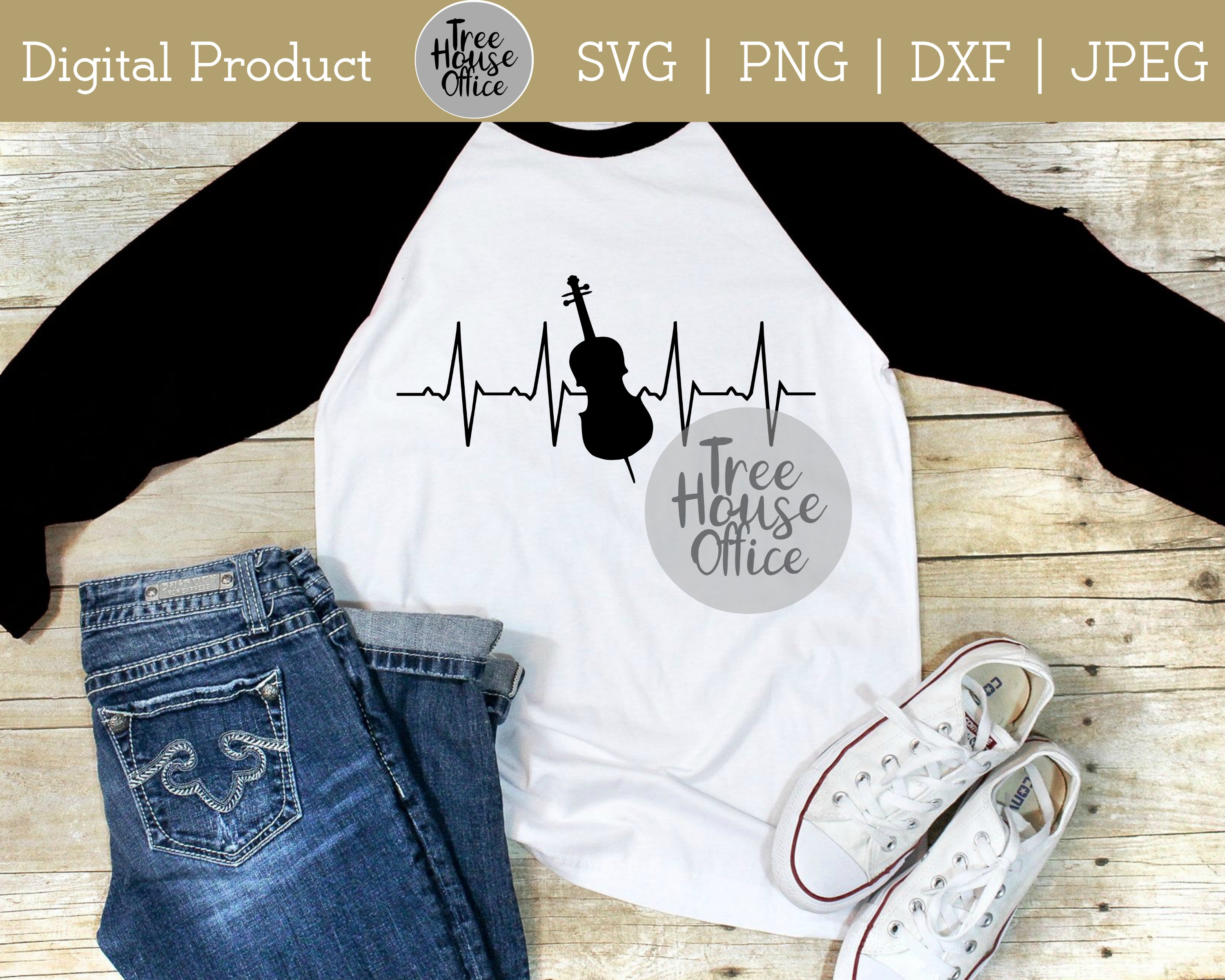 Upright Bass Heartbeat Svg/dxf/png/jpeg Double Bass Svg | Etsy