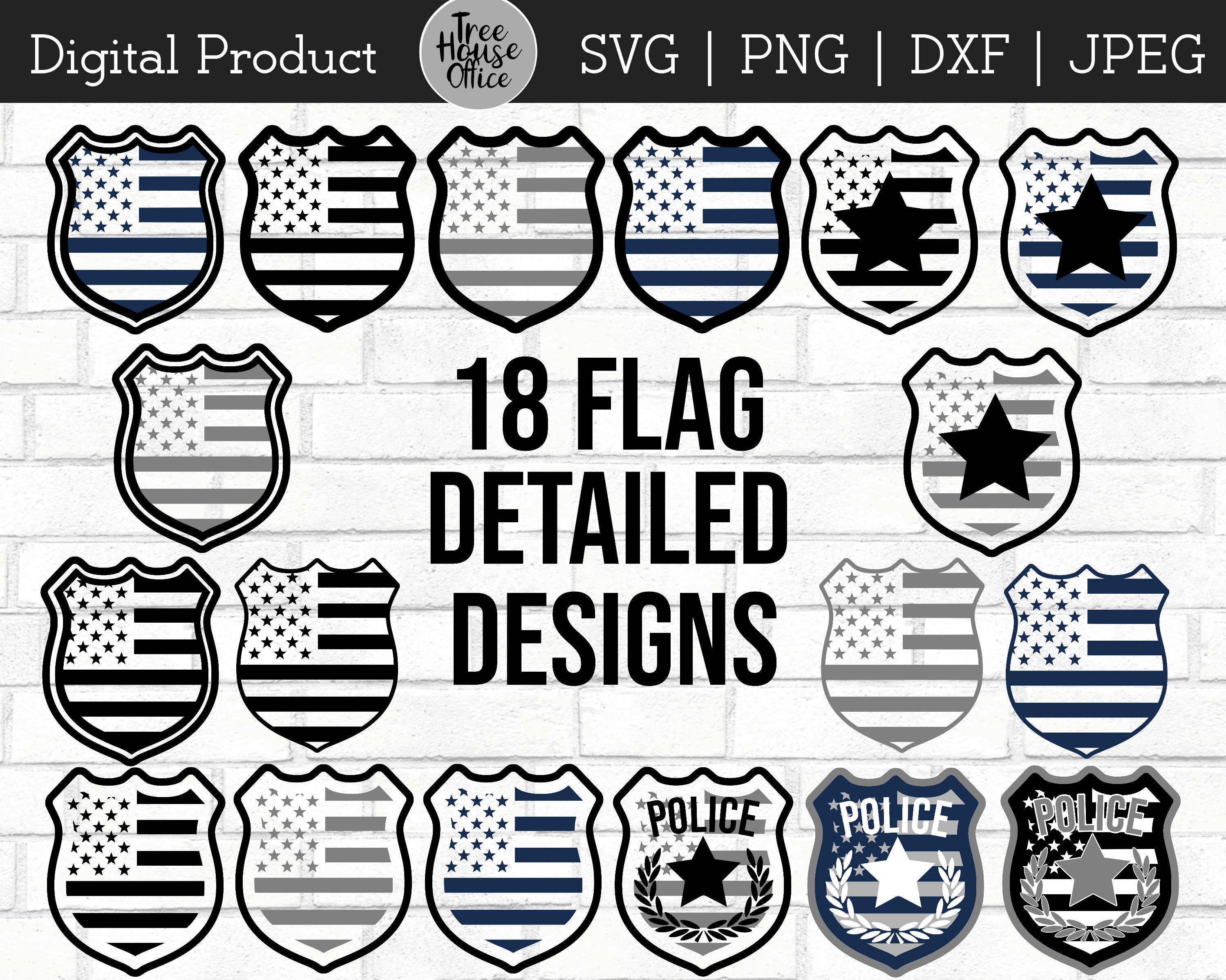Police Badge SVG Bundle DXF Png Law Enforcement Symbol Cop - Etsy UK