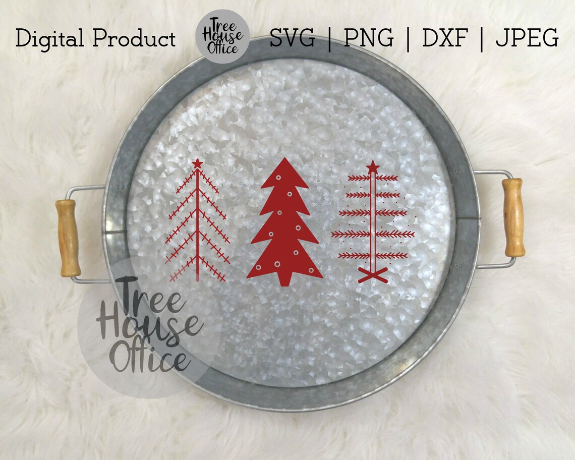 Primitive Christmas Trees SVG DXF PNG Jpeg Christmas Tree - Etsy