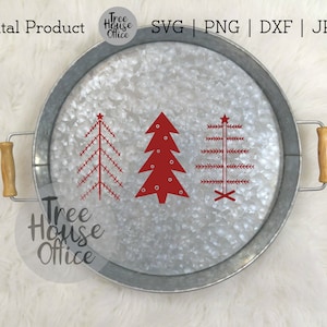 Primitive Christmas Trees SVG DXF PNG Jpeg, Christmas Tree Clip Art ...