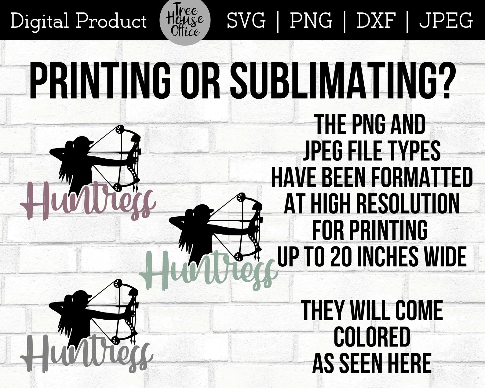 Huntress SVG, Girl Bow Hunter Cut File, Woman Archery SVG, Female ...