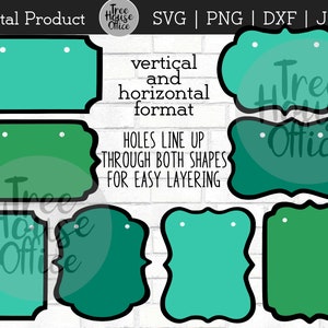 Fancy Flag Shapes SVG Bundle, Cricut Gift Tags Svg, Layered Banner Cut ...