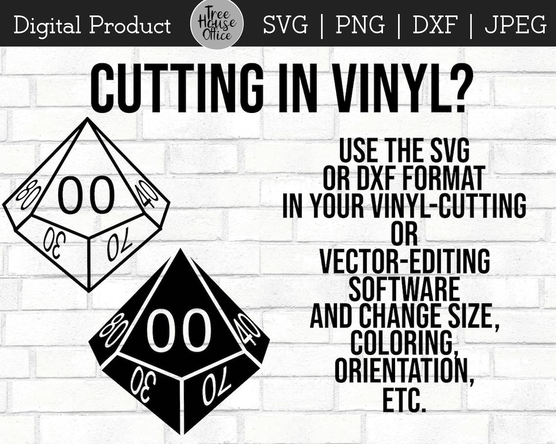 Dnd Dice Percentage Dice SVG Dxf/png/jpeg Dungeons and - Etsy