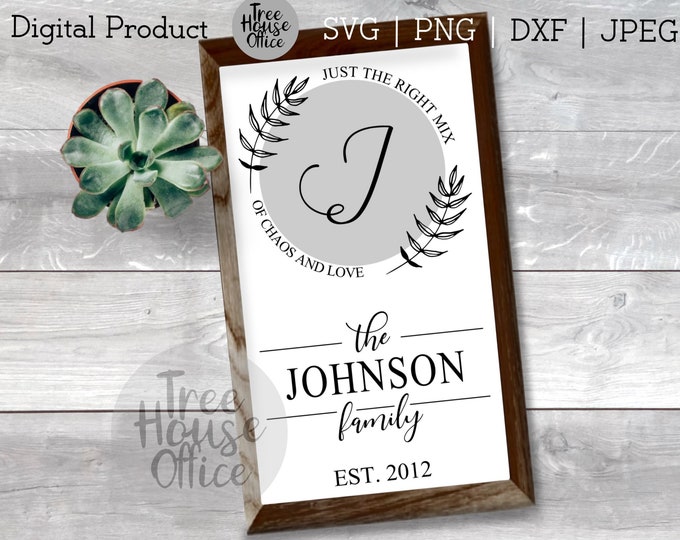 Family Name Svg | Wreath Svg | Last Name Svg | Initial Svg ...