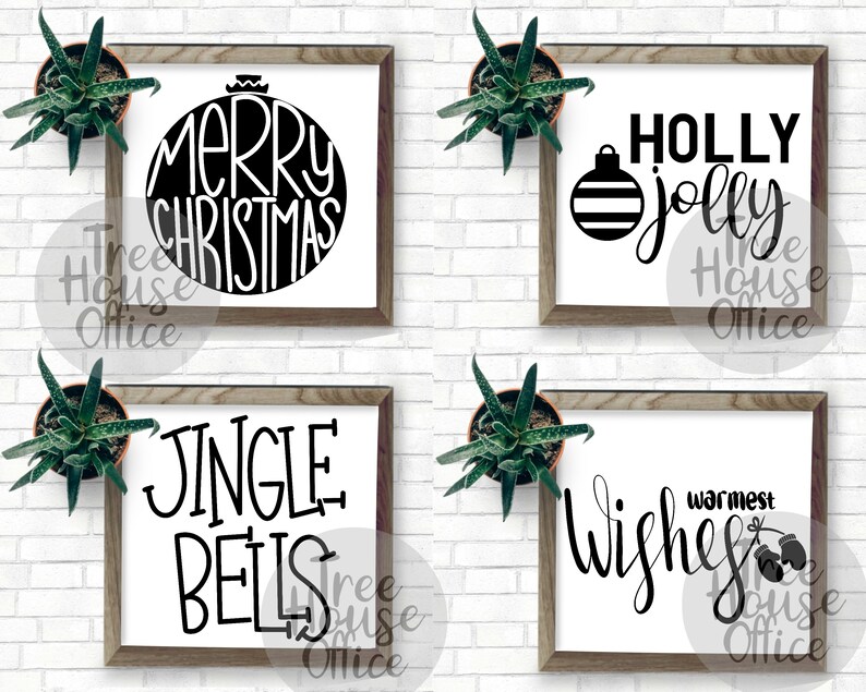Christmas Quotes Svg/dxf/png/jpeg, Farmhouse Sign Making Bundle, Simple ...
