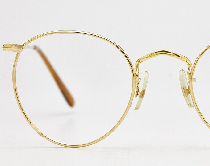 Vintage Eyewear ALGHA 14KGF Gold Filled 45-21 Man Eyeglasses England ...
