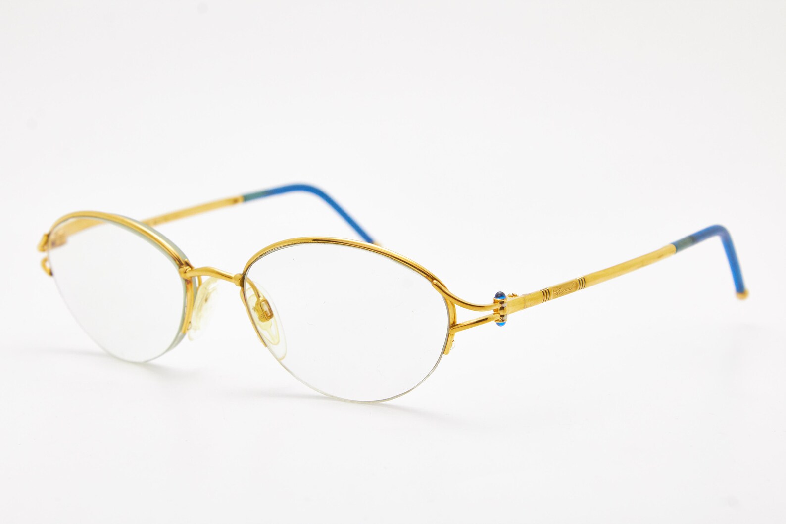 Vintage Eyewear CHOPARD With 4 Sapphire Elegante Gold Plated | Etsy