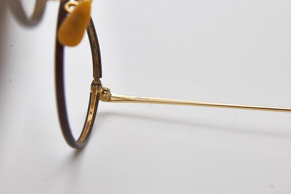 Vintage 19** Retro Unique Antique Round EyeGlasses NI… - Gem