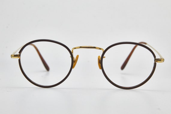 Vintage 19** Retro Unique Antique Round EyeGlasses NI… - Gem