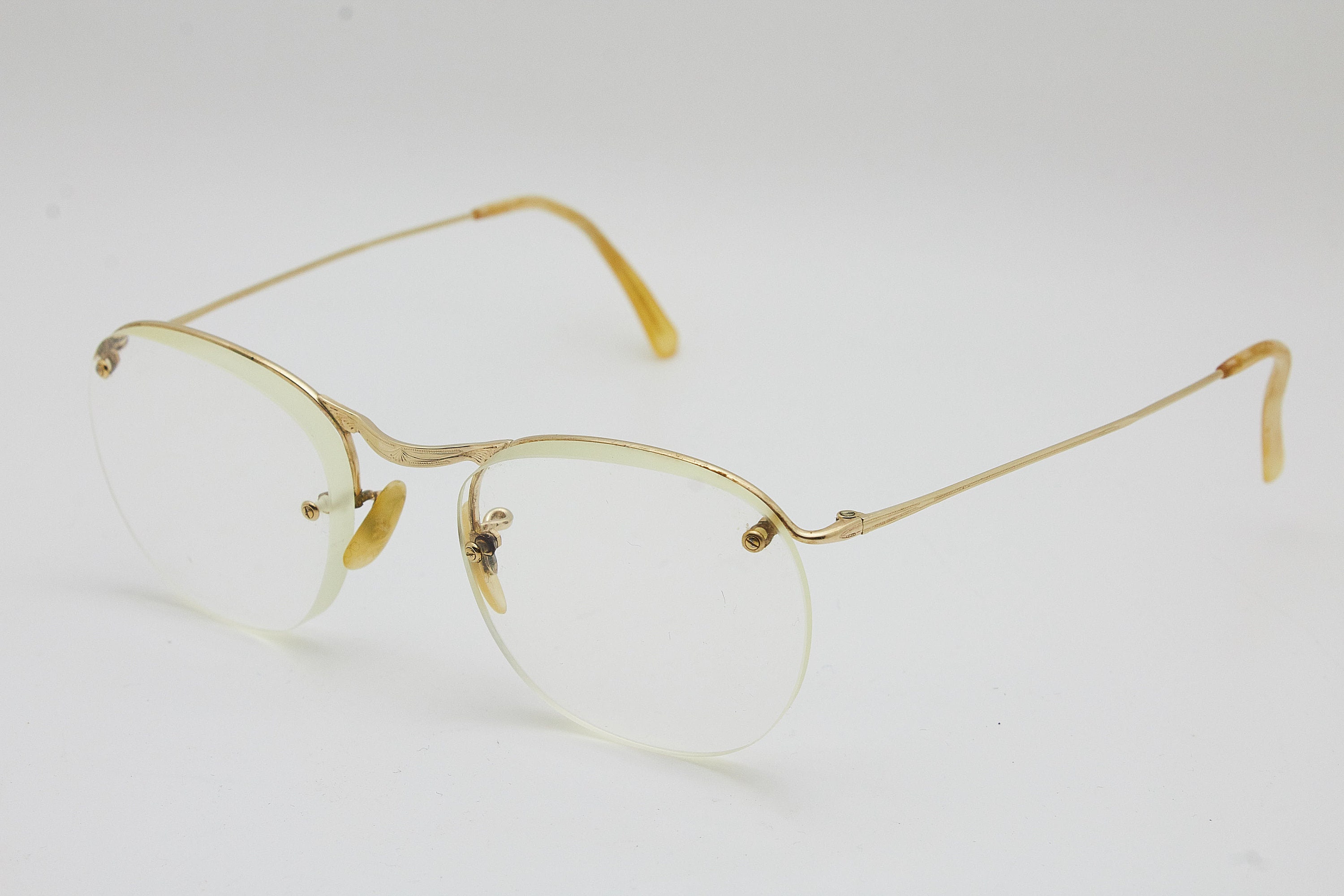 ALGHA Iconic Gold Plated Eyeglasses Made in England Original Vintage ...