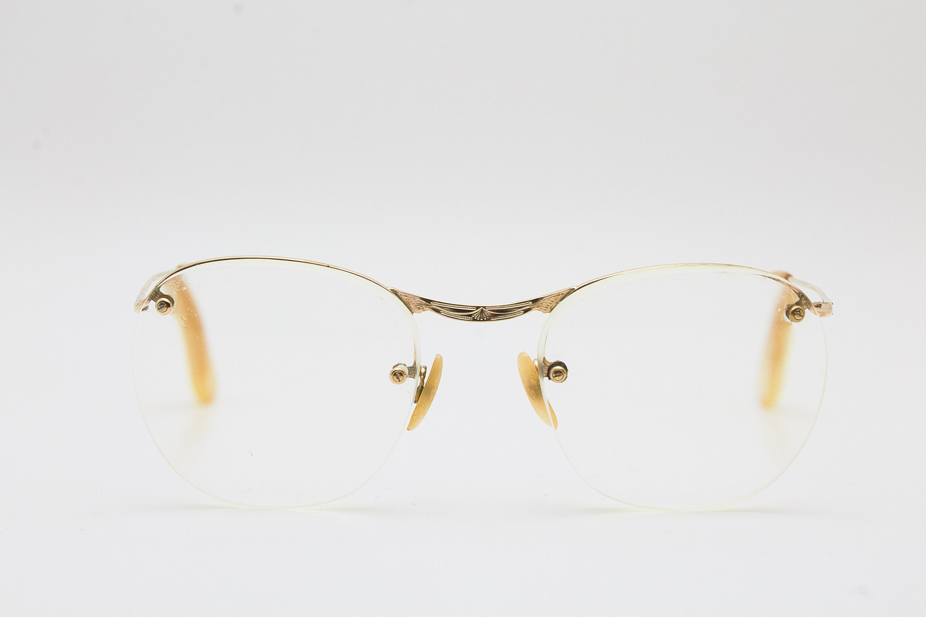 ALGHA Iconic Gold Plated Eyeglasses Made in England Original Vintage ...