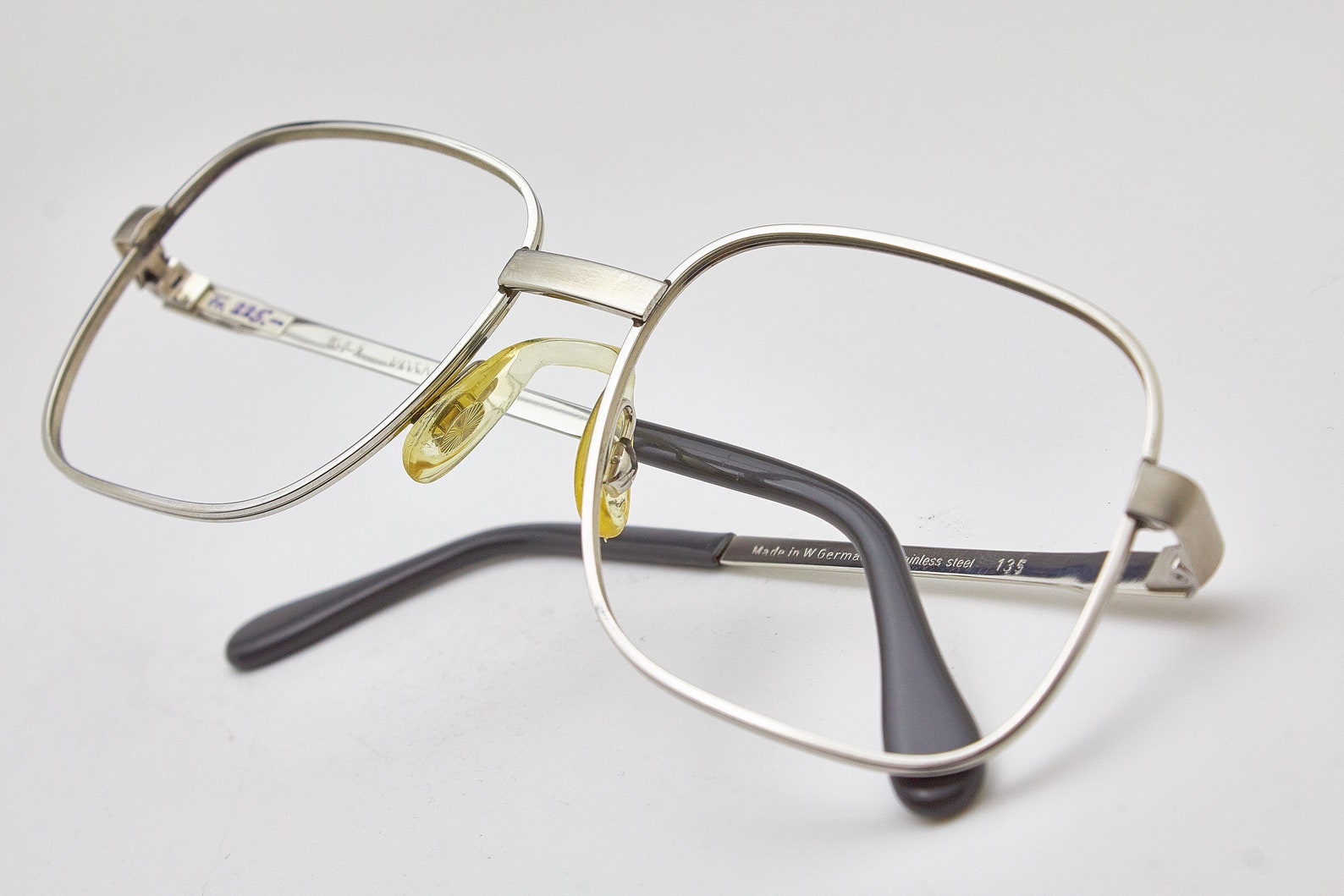 WOLF Motiv 45 Stainless Steel Glasses Square Frame Eyeglasses - Etsy UK