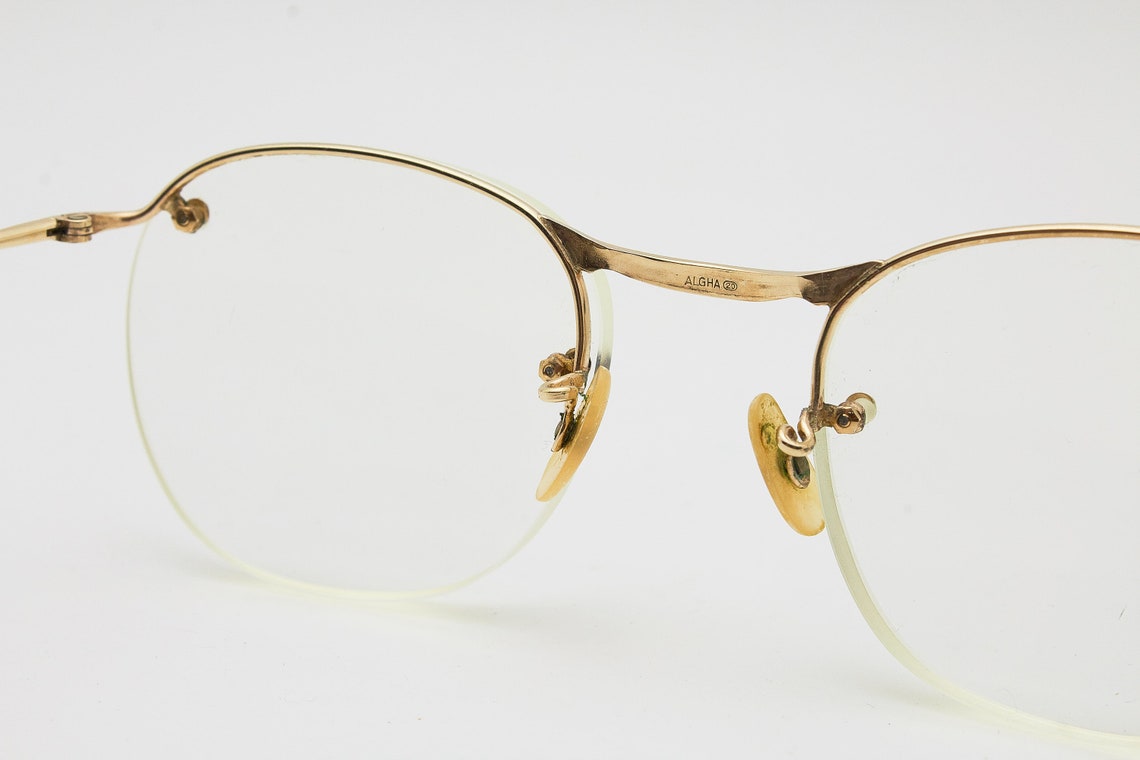 ALGHA Iconic Gold Plated Eyeglasses Made in England Original - Etsy