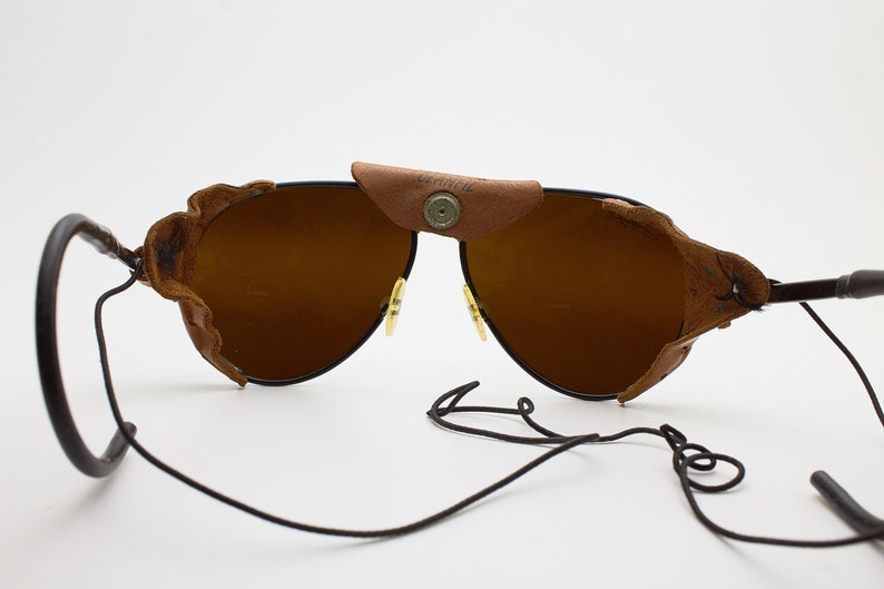 CLANFIN Leather Vintage Sunglasses Collection Mirrorles Unisex Arctic ...