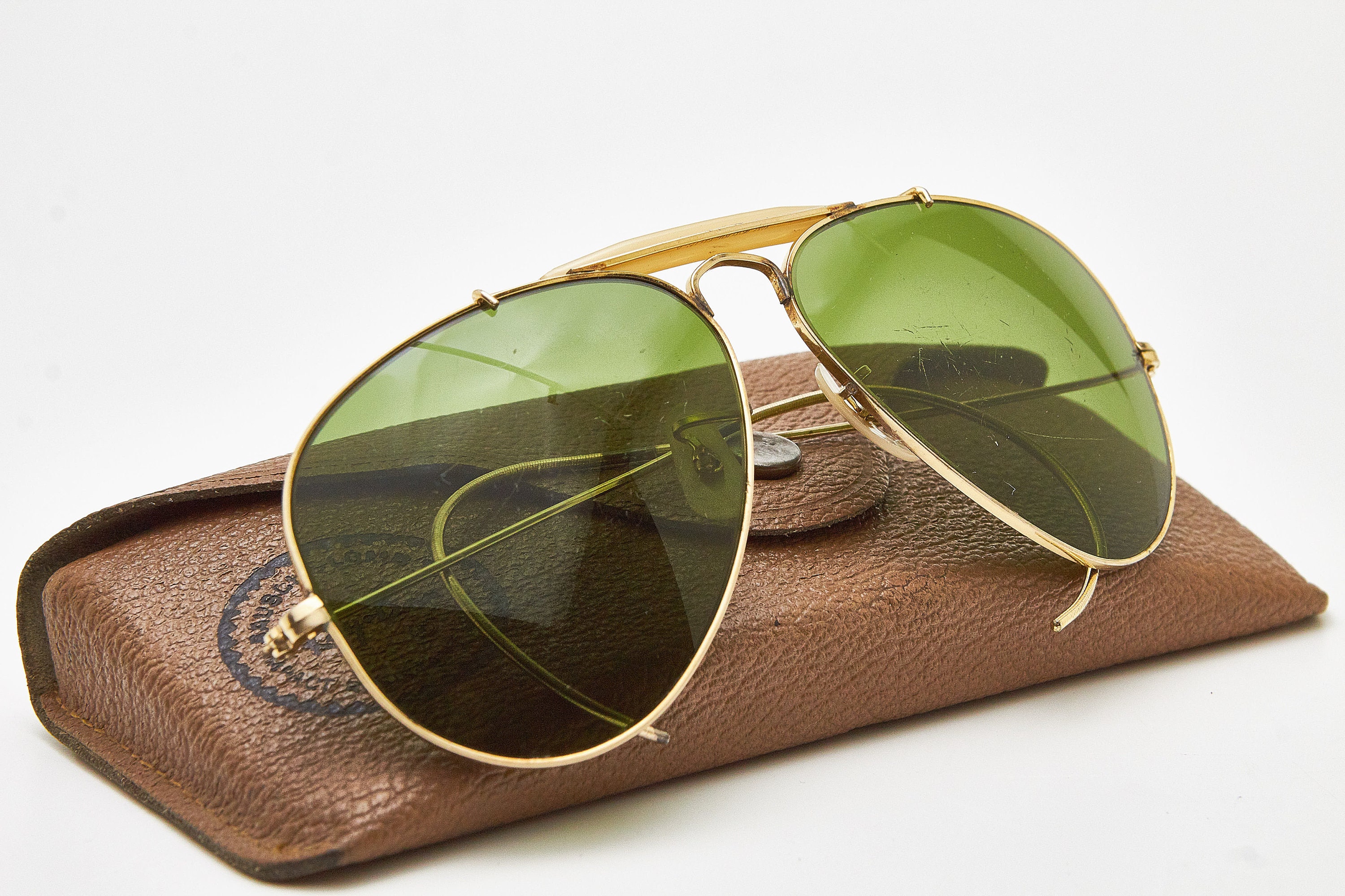 Vintage Eye Glasses 80s/ray BAN OUTDOORSMAN 1/30 10K G.O Bausch&lomb ...