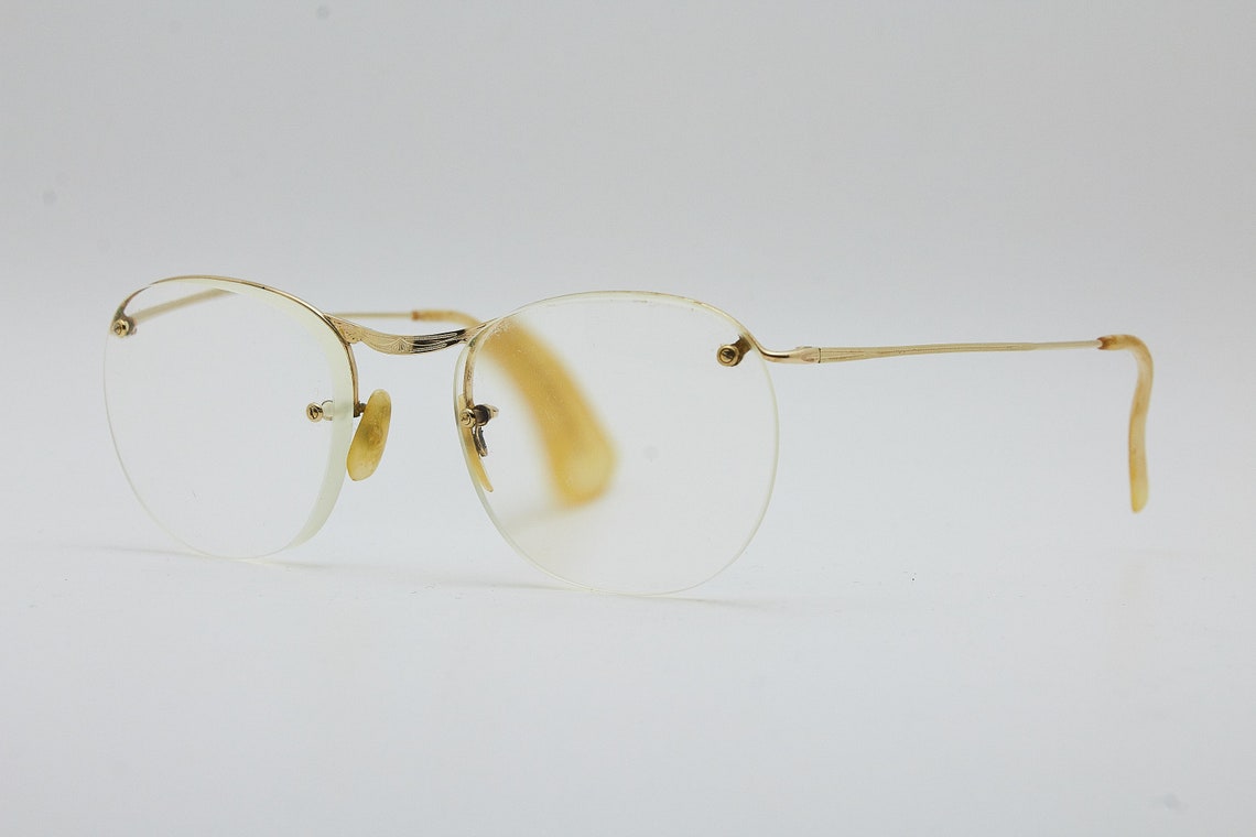 ALGHA Iconic Gold Plated Eyeglasses Made In England Original | Etsy