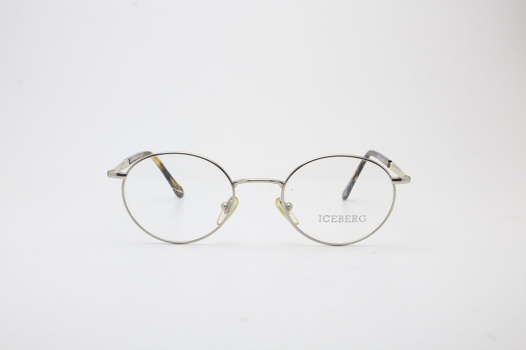 Oval Eyeglasses ICEBERG Silver Oval Frame/golden Glasses/oval Glasses ...