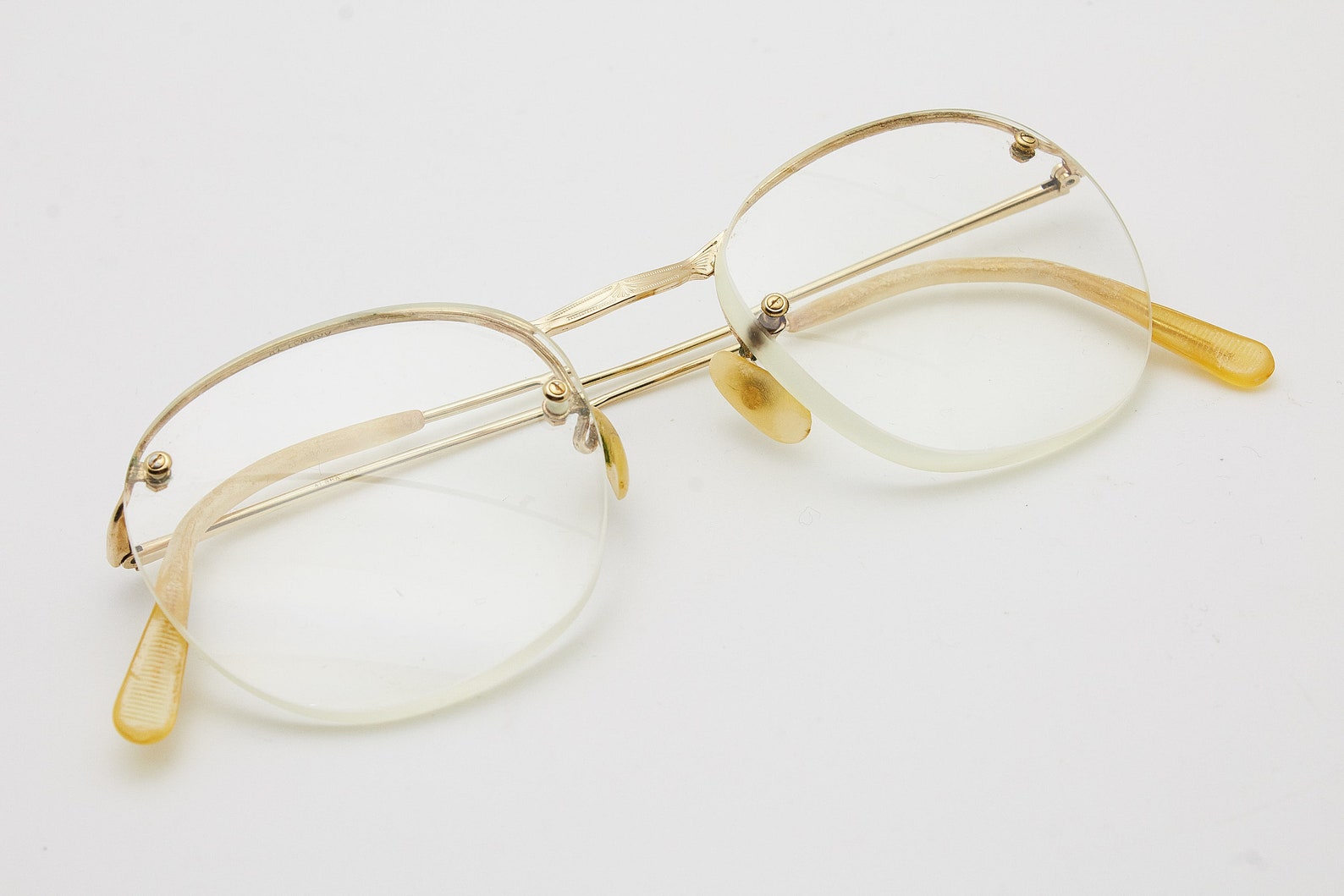 ALGHA Iconic Gold Plated Eyeglasses Made in England Original Vintage ...