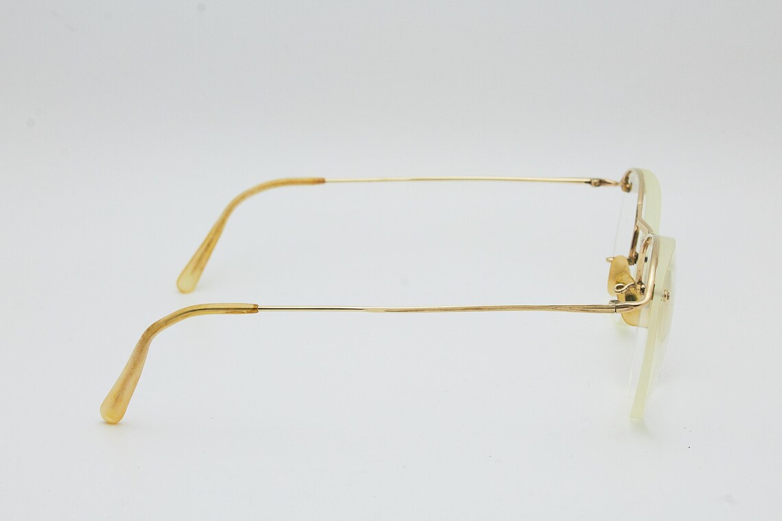 ALGHA Iconic Gold Plated Eyeglasses Made in England Original - Etsy