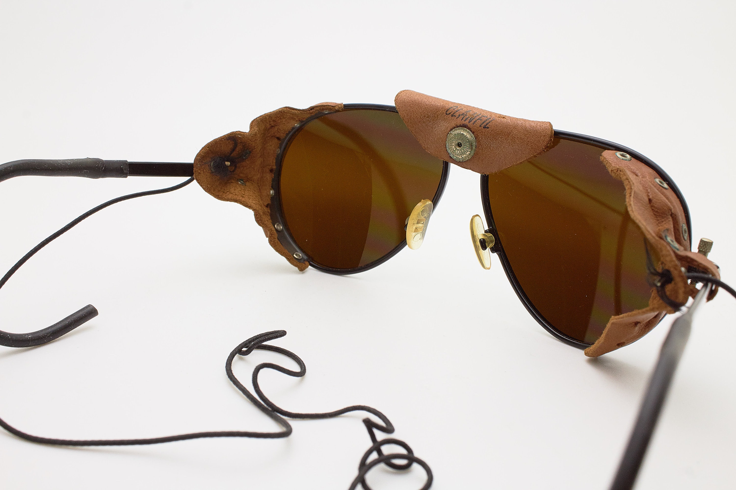 CLANFIN Leather Vintage Sunglasses Collection Mirrorles Unisex Arctic ...