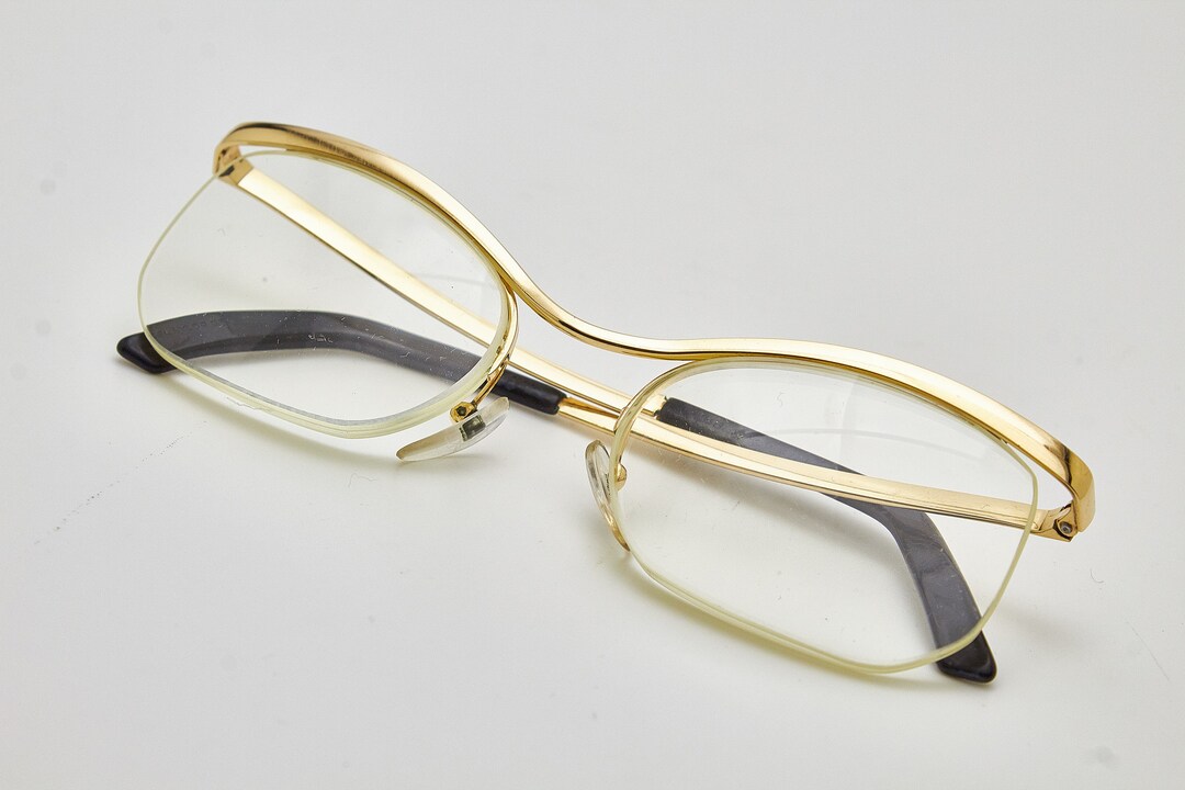 Golden Glasses SL Gold Plated Golden Frame/hipster Eyewear/cateye ...