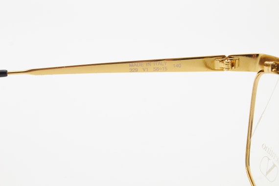 VALENTINO 329 Vintage eye glasses 1980s gold metal ov… - Gem
