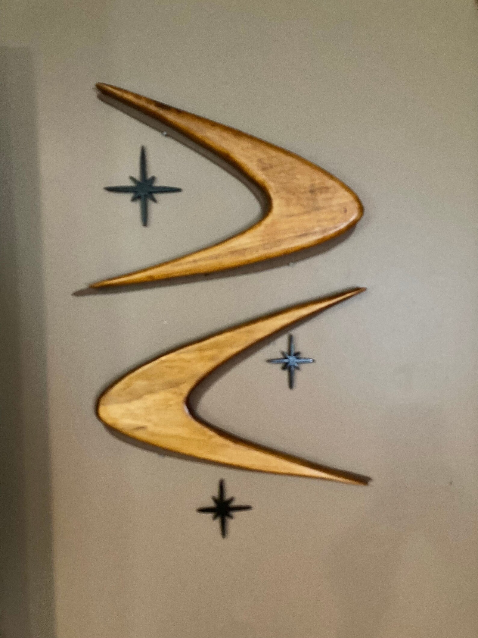 Mid Century Modern Style Three Dimensional Boomerangs Wooden - Etsy